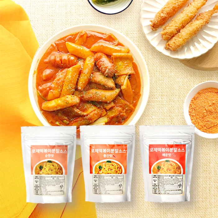[정푸드] 로제 떡볶이소스 3종 250g 500g 로제분말 엽떡 신전 체인점 프랜차이즈 티몬