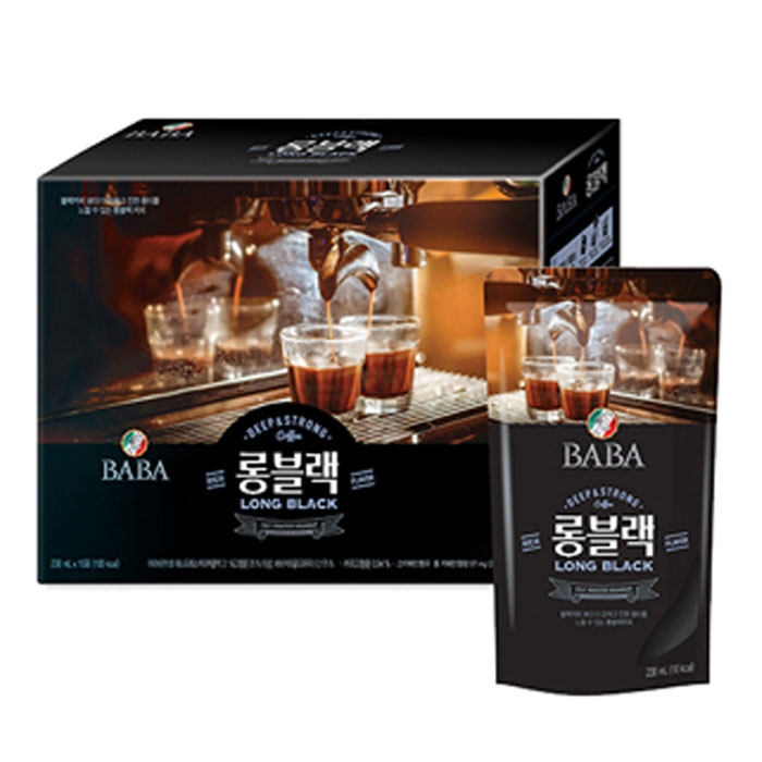 웅진 바바 파우치 230ml X 50팩 롱블랙 스위트 아메리카노 카카오향 티몬