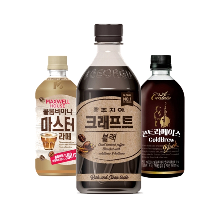 [코카콜라] 조지아 크래프트 블랙 470ml 24페트 마스터라떼 칸타타 콘트라베이스 티몬